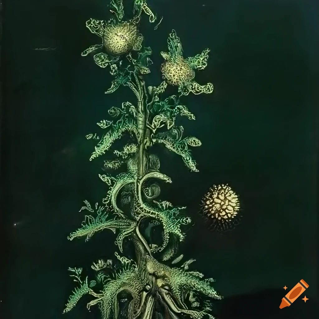 Vintage gelatin-bromide photograph of flora and fauna in a garden on ...