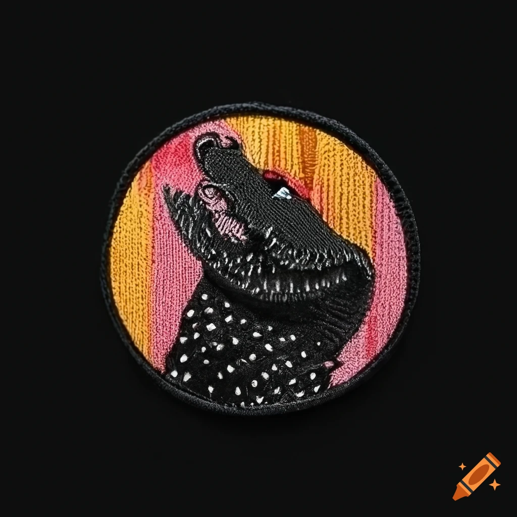 Graphic design patch with noir theme