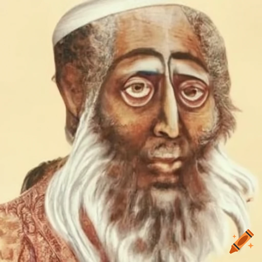 Calligraphy of Allah depicted as a human on Craiyon