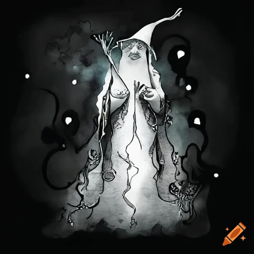 Image of a powerful wizard casting a spell on Craiyon