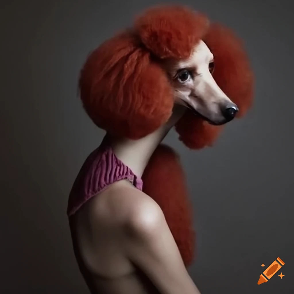 Picture of an angry poodle