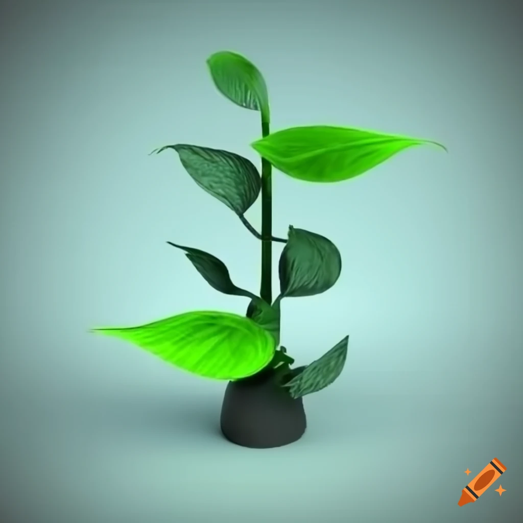 3d rendered plant on Craiyon