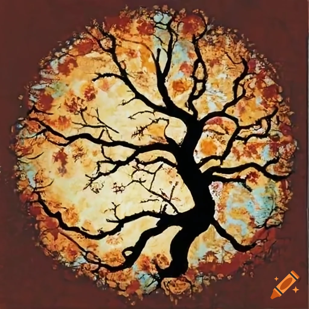 Landscape representing the four seasons