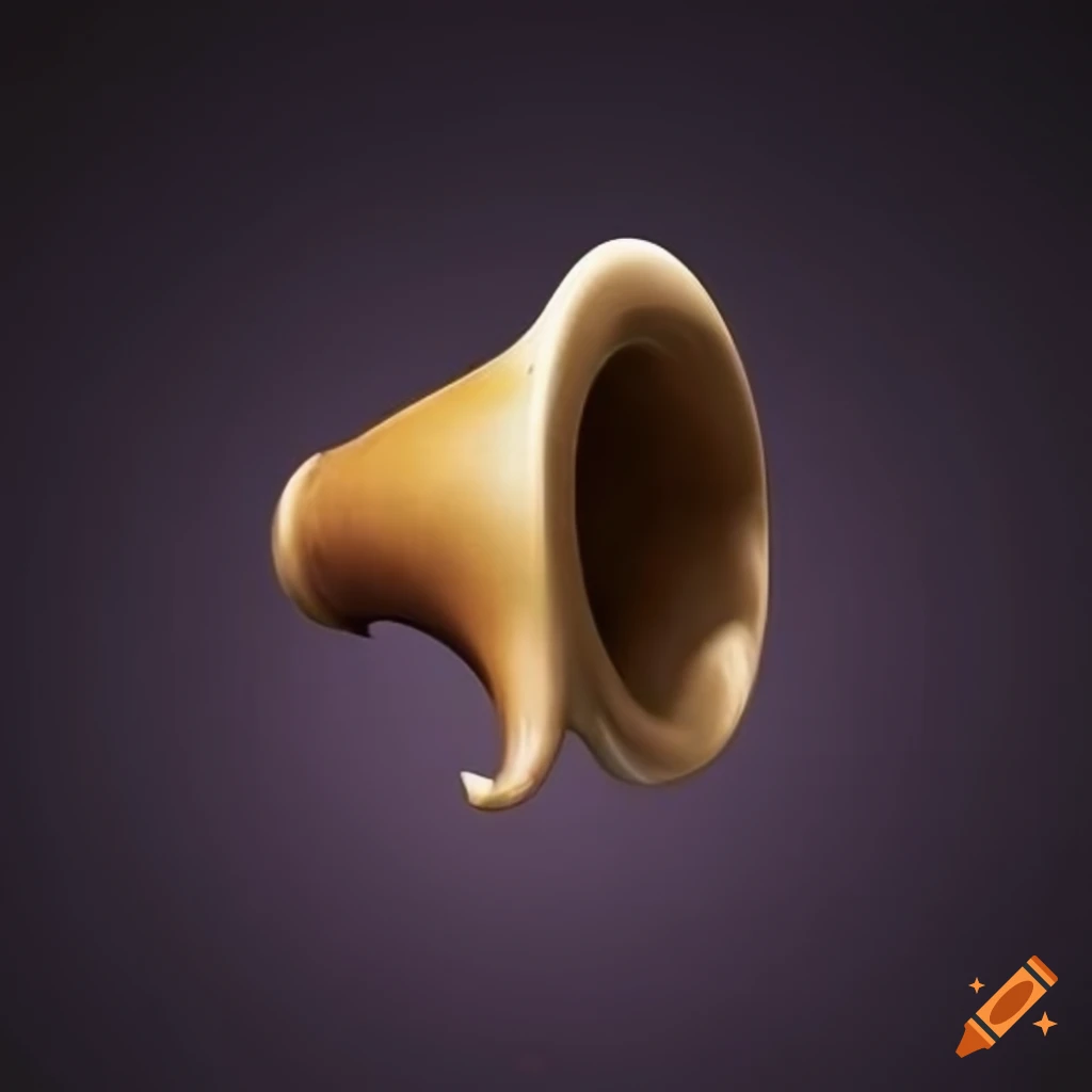 Brass horn instrument on Craiyon