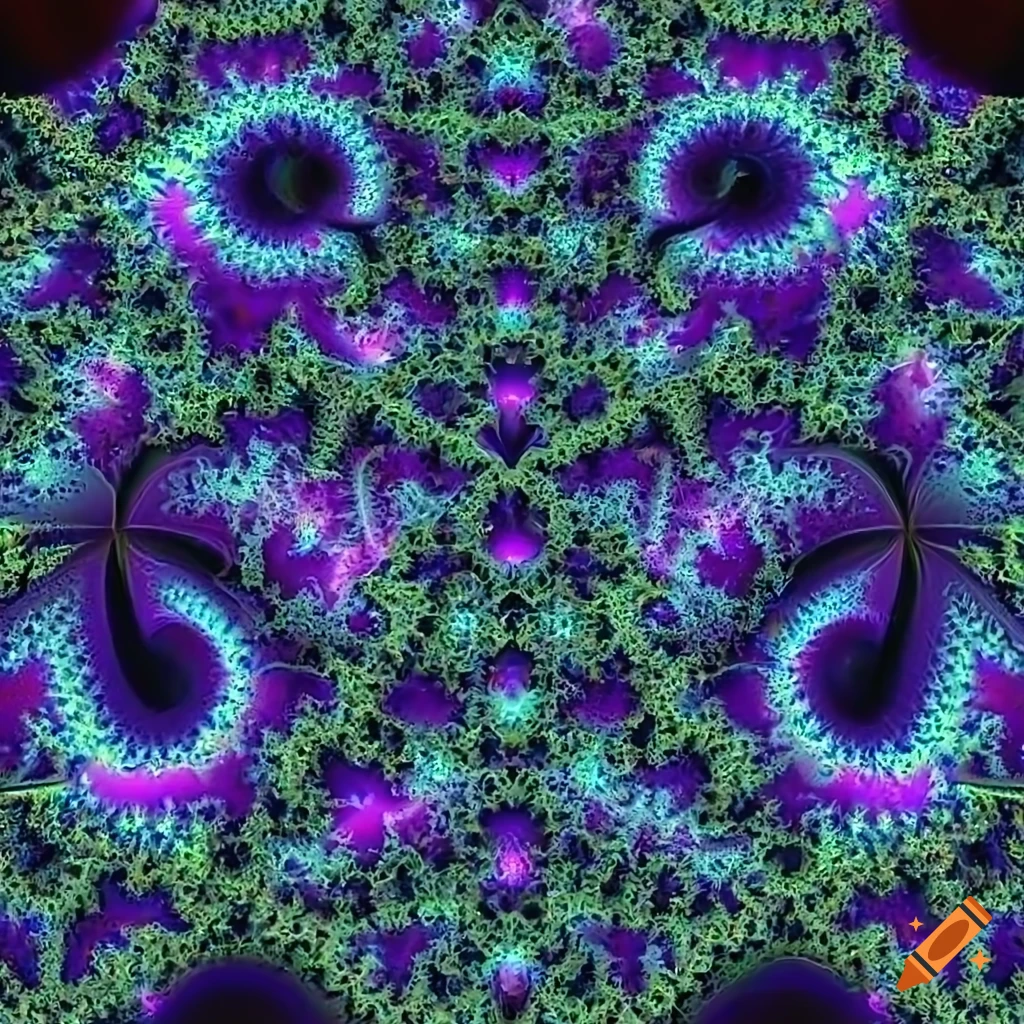 Intricate fractal art of a cat with multiple eyes on Craiyon