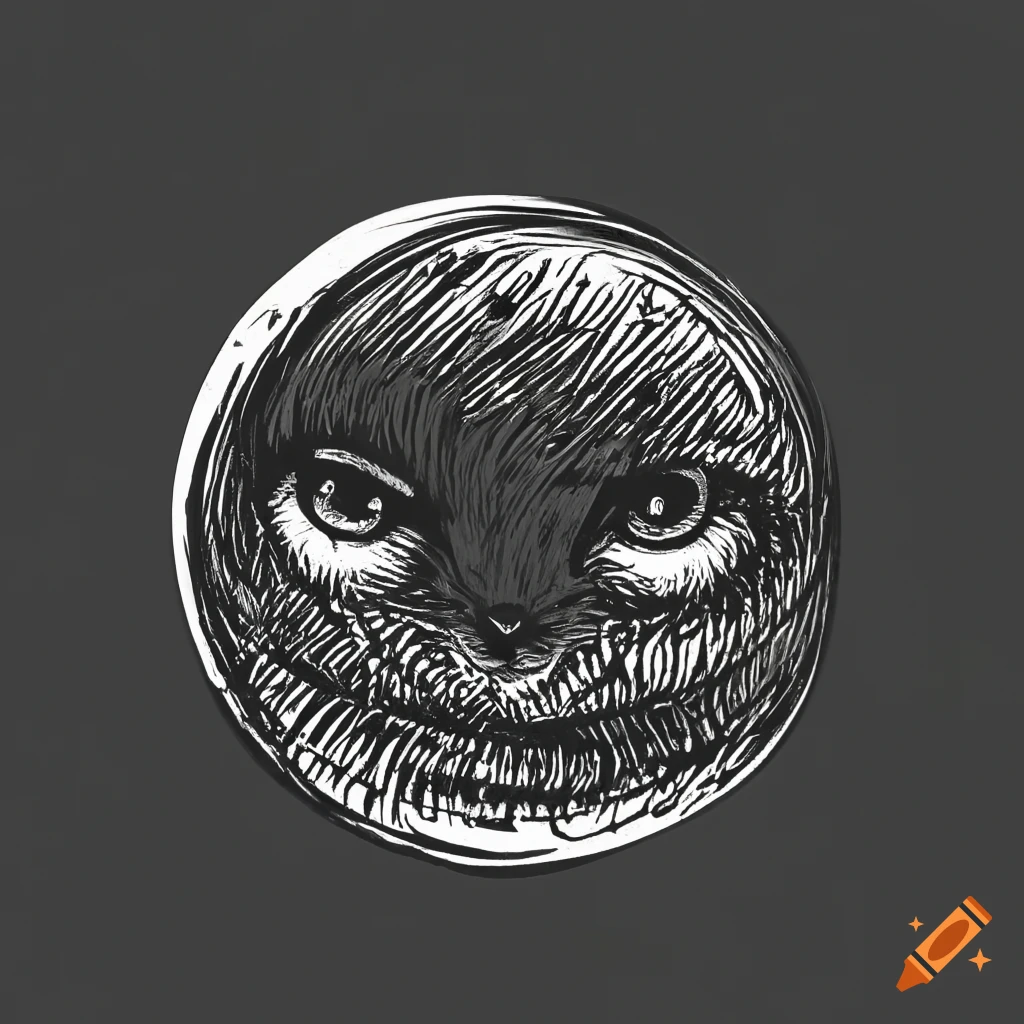 Black void with cat face emoji