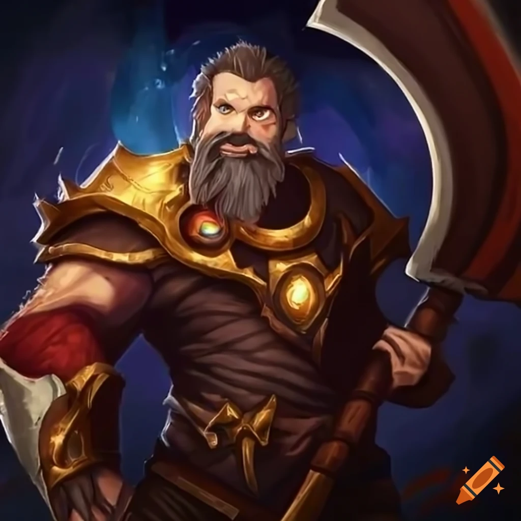 Jason momoa as a world of warcraft gnome warlock on Craiyon