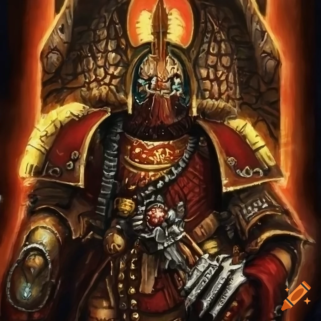 Terry crews depicted as a warhammer 40k primarch on Craiyon