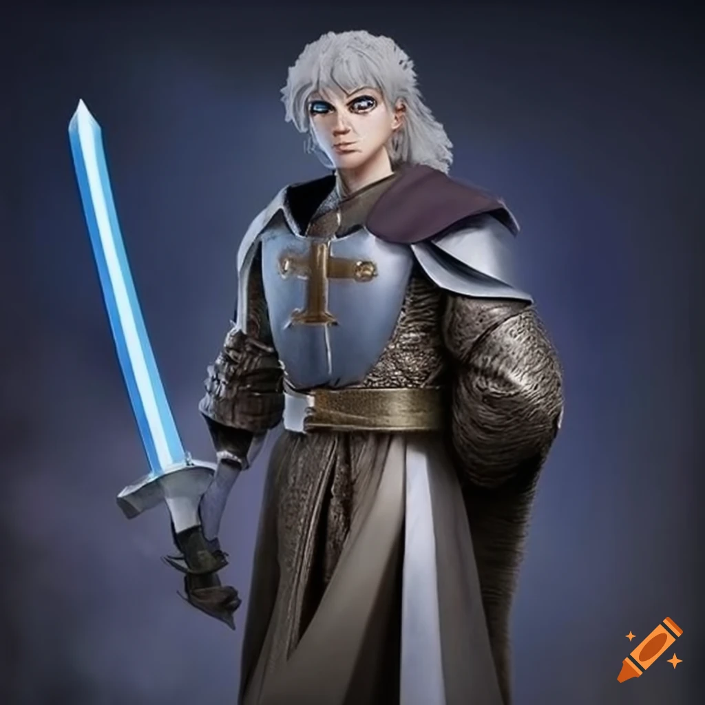 Fusion artwork of griffith from berserk and mace windu as a blue knight ...