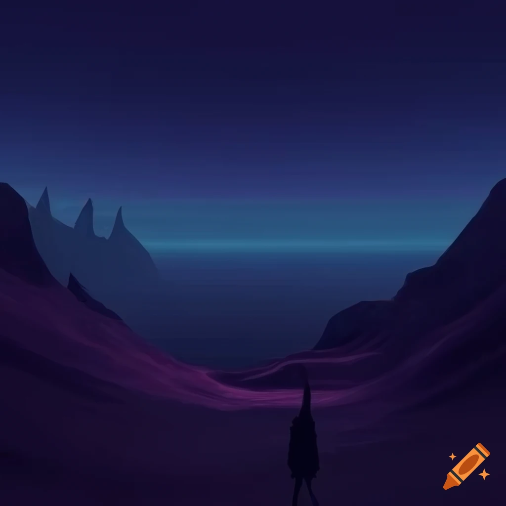 Digital art of an alien landscape on Craiyon