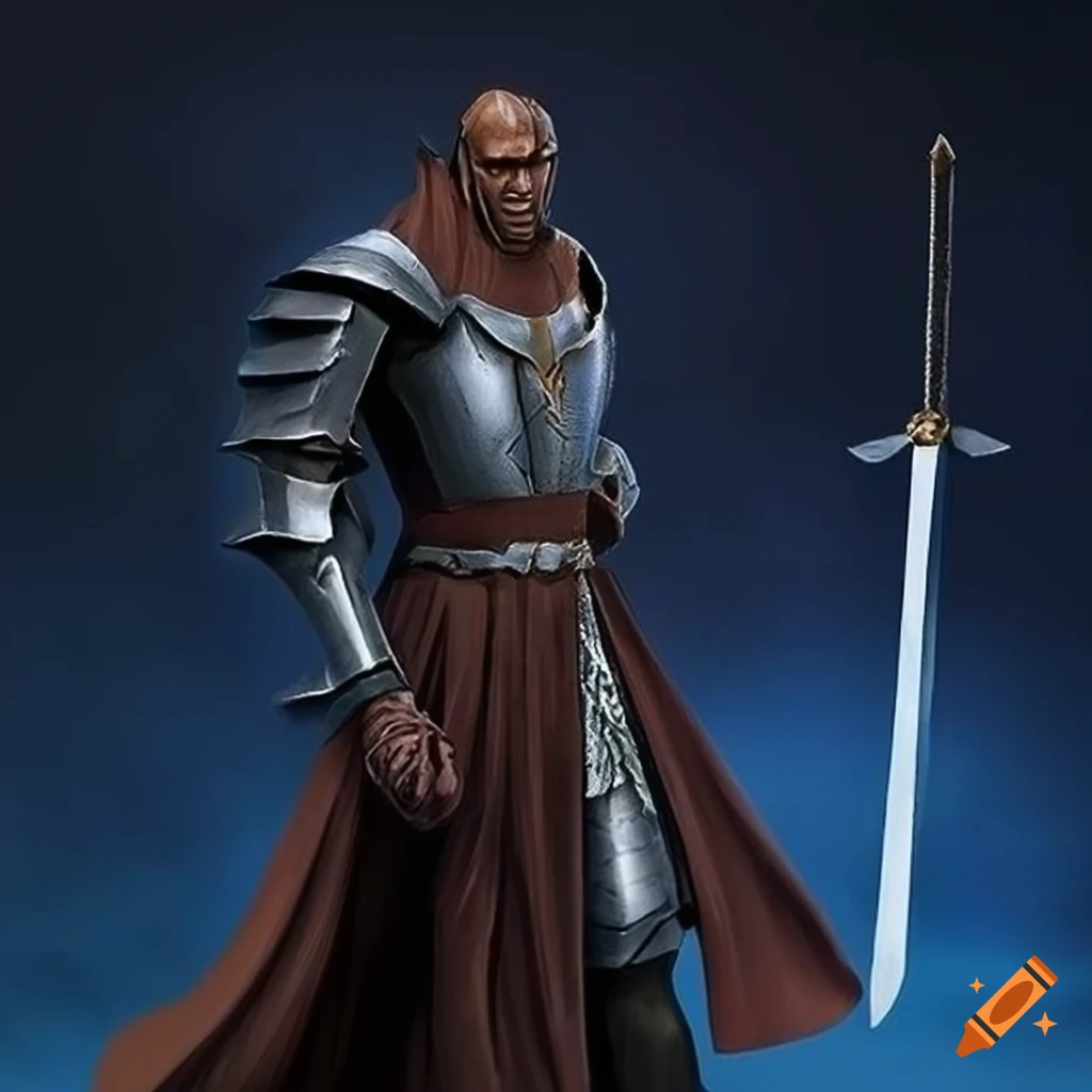 Fanart of griffith from berserk as a knight in blue armor on Craiyon