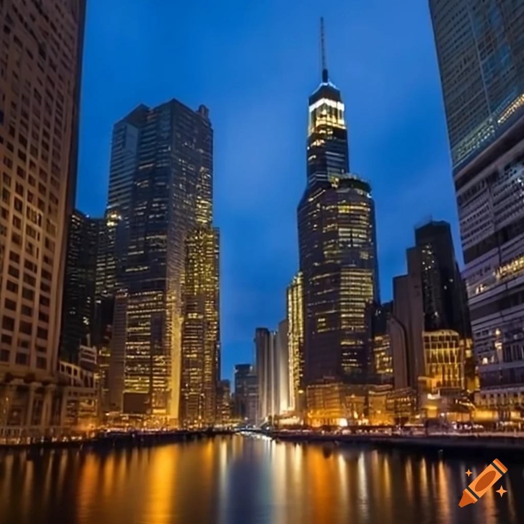 Skyscrapers in a big city on Craiyon