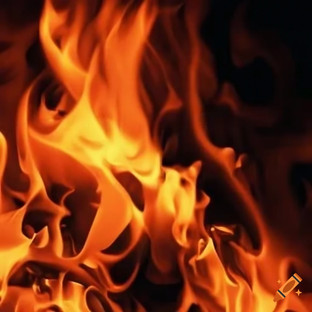 Abstract representation of fire on Craiyon