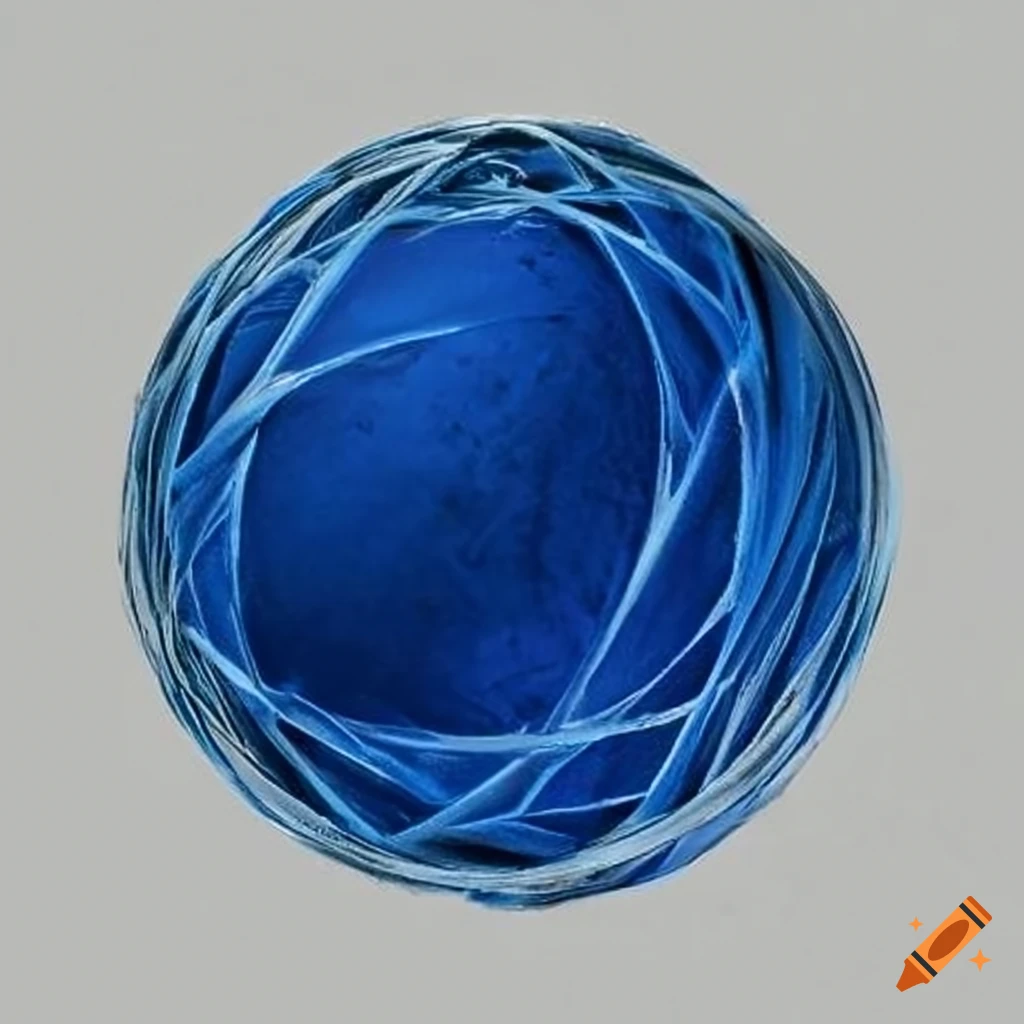 Abstract blue gray shards circle