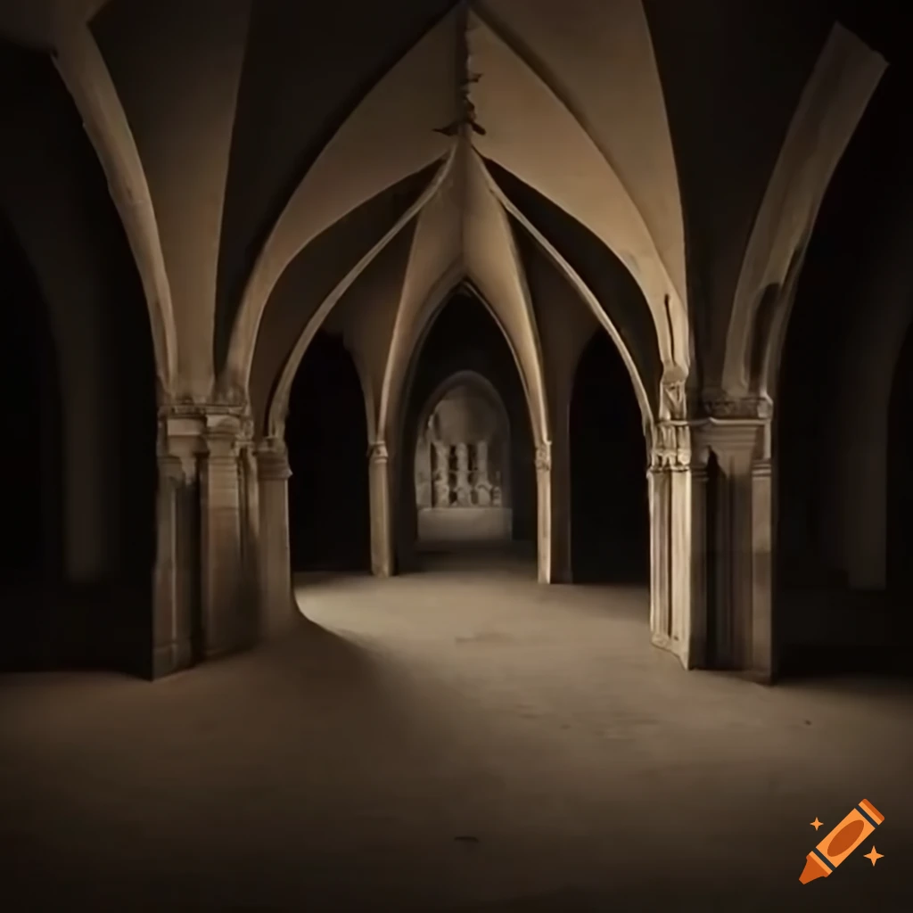 Dagger stuck in a dusty wood table in a medieval setting on Craiyon