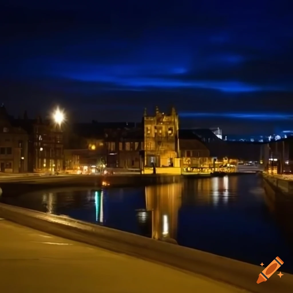 Nighttime 360 photo of inverness