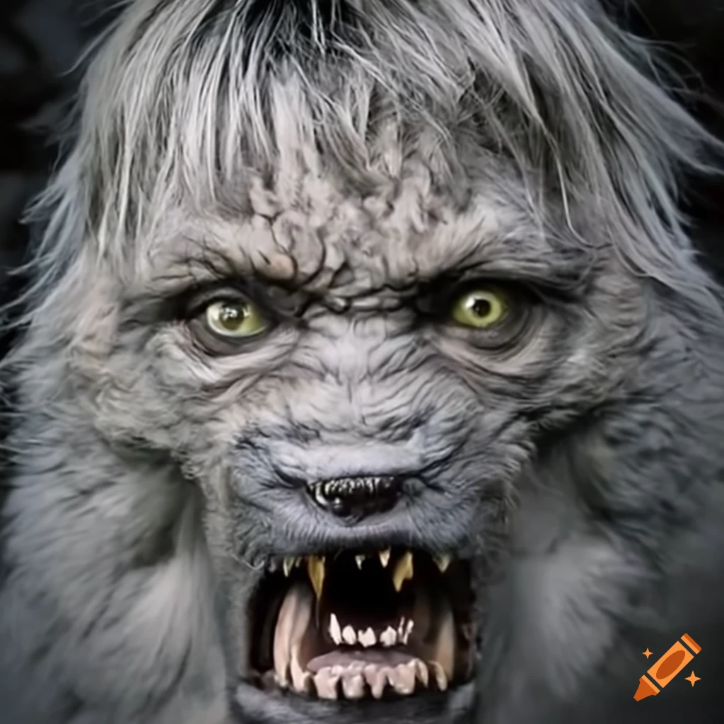 Mark hamill transforming into a werewolf on Craiyon