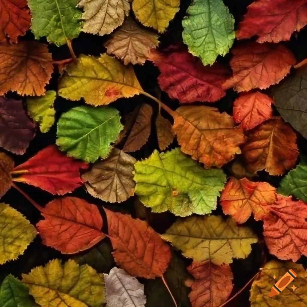 Colorful abstract leaves composition with 3d-depth on white background ...