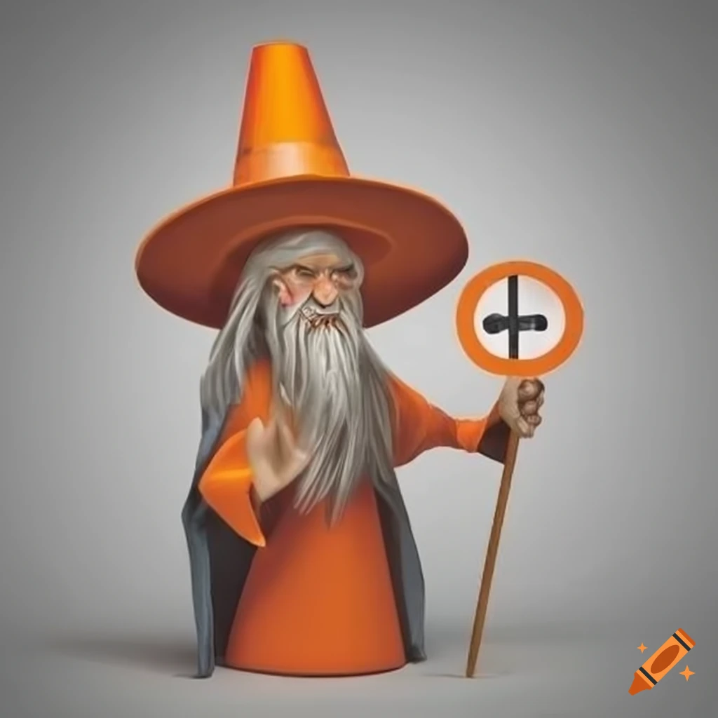 Gandalf holding a flag on Craiyon