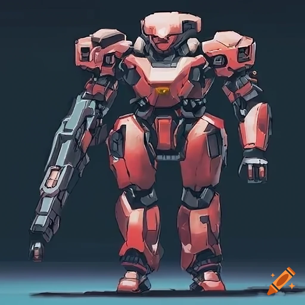 Mobile suit mecha illustration on Craiyon