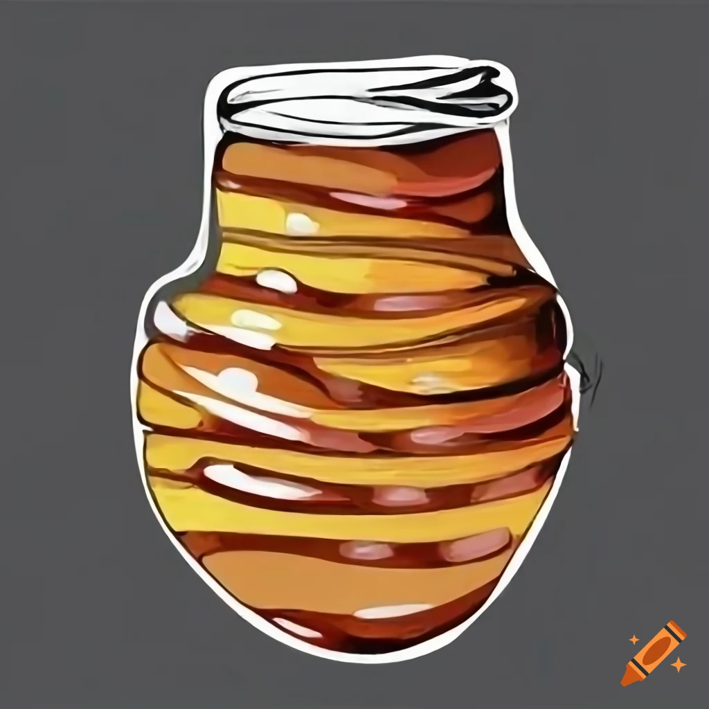 Jar of golden honey