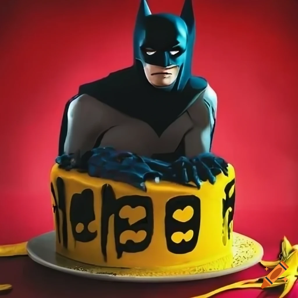 Batman characters celebrating in a birthday party