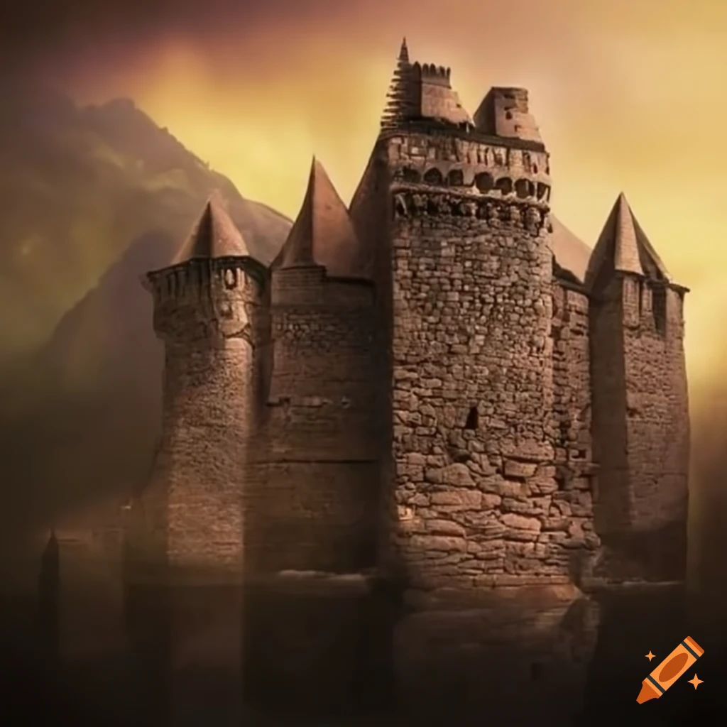 Stone fortress on Craiyon