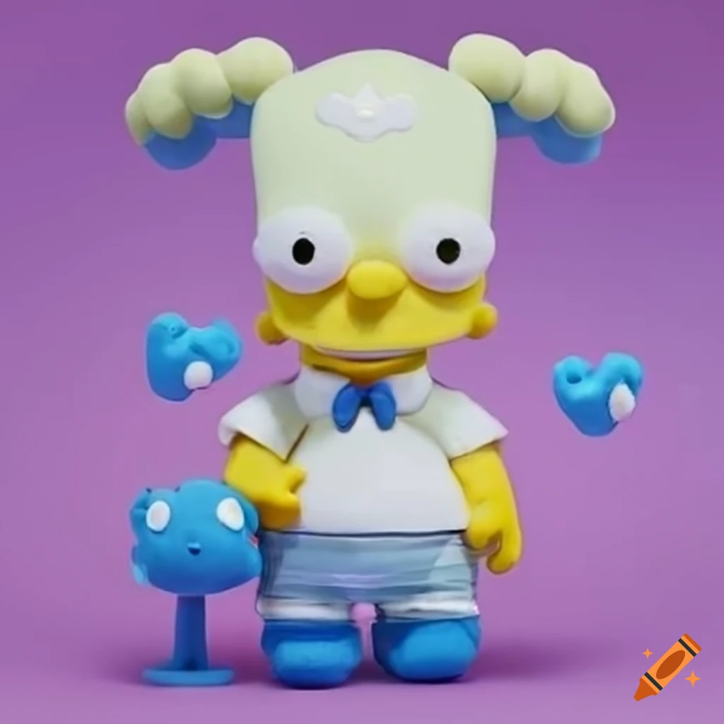 Cinnamoroll and homer simpson mashup artwork on Craiyon