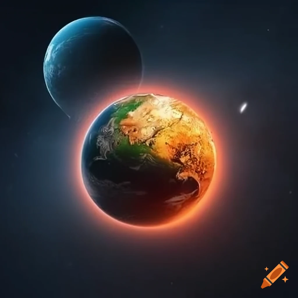 Artistic depiction of anti-gravity earth from the inside on Craiyon