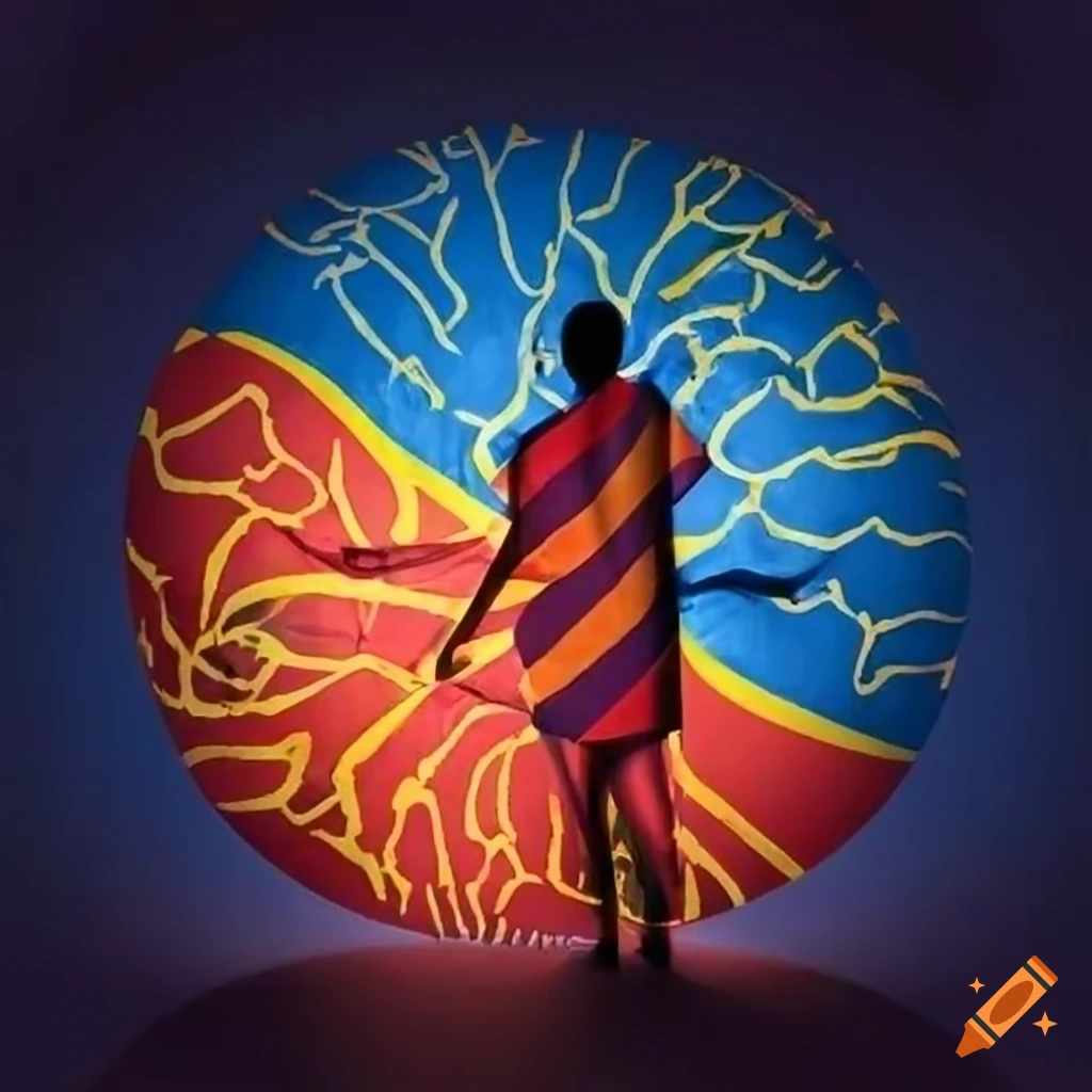 Symbolic flag representing humanity on Craiyon