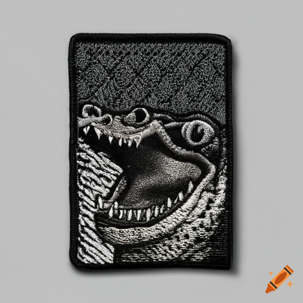 Noir graphic design patch with minimalistic tower cabin on Craiyon