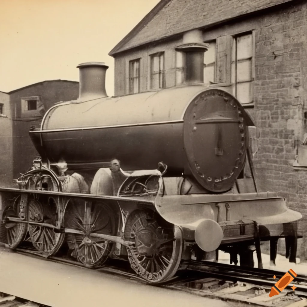 Vintage black and white image of people disembarking from a train at a ...