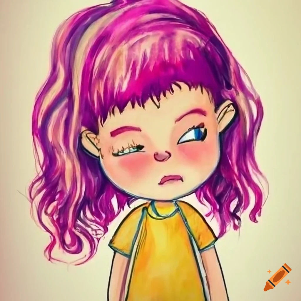 "Little Miss Cool" illustration on Craiyon
