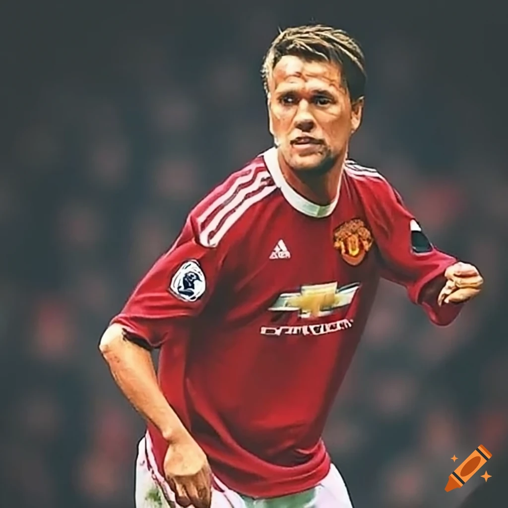 Michael owen playing for manchester united on Craiyon