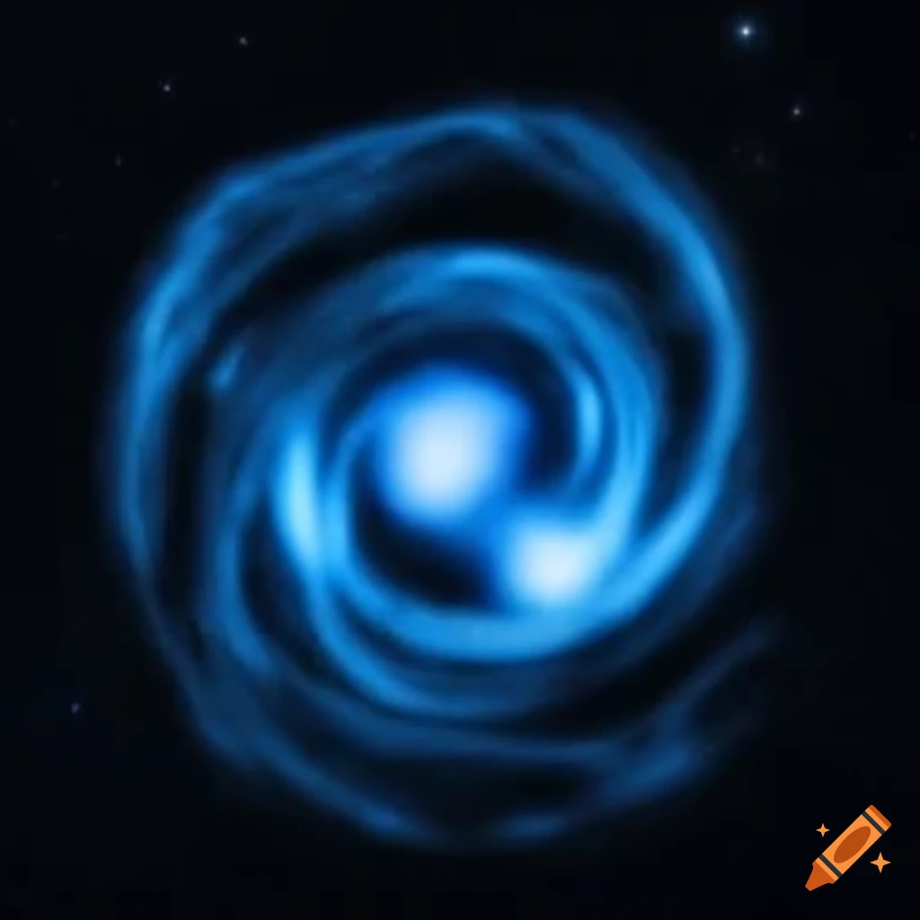 Spinning blue neutron star in space