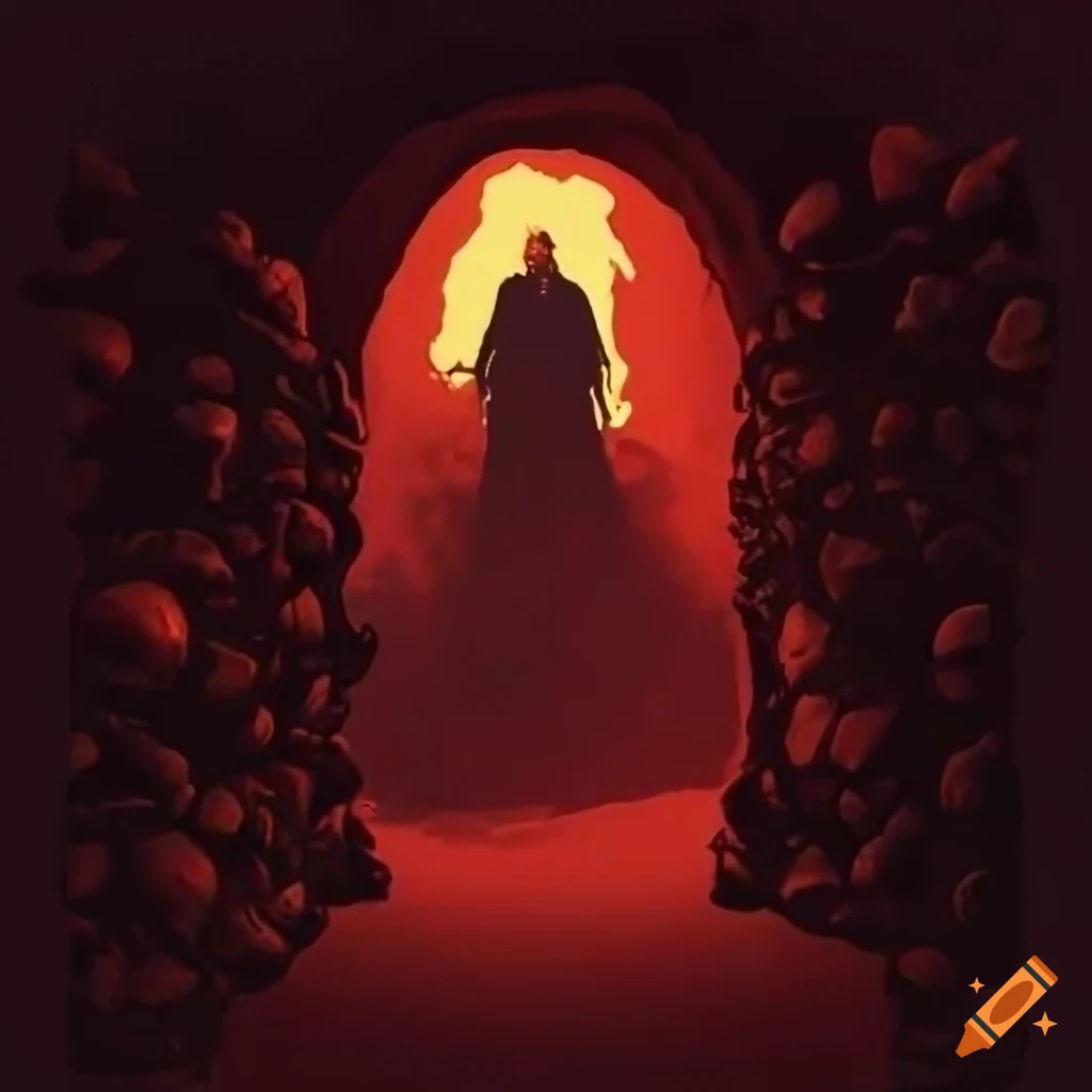 Poster for the film "The Cursed Stone" on Craiyon