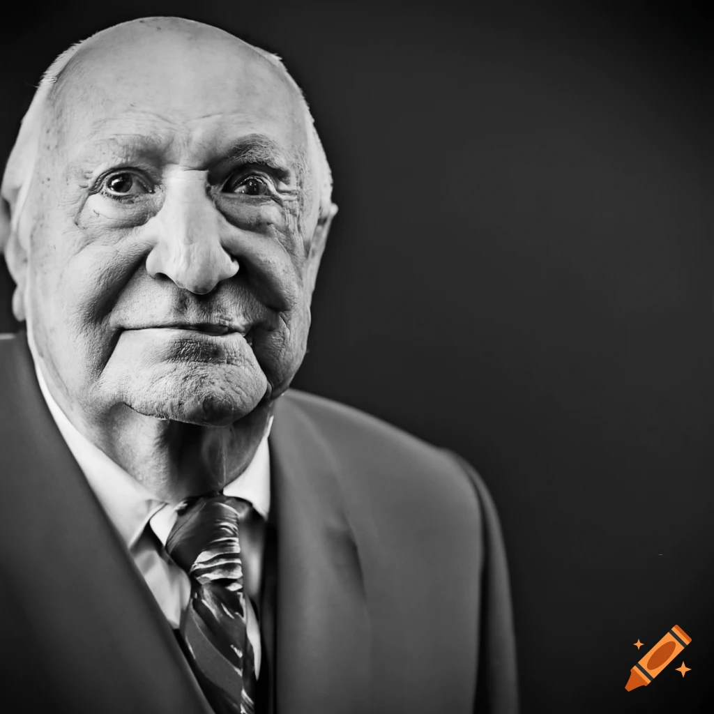 Black and white portrait of a politician