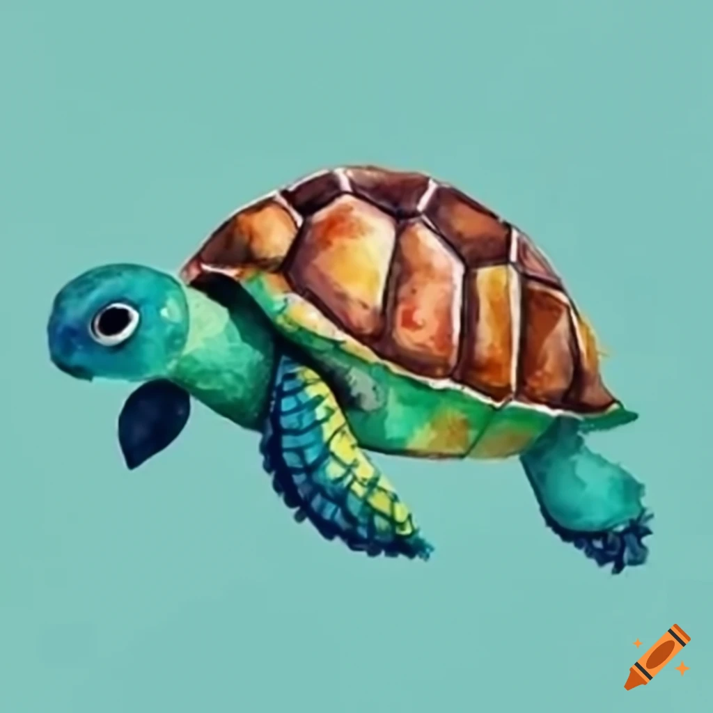 Close-up of a turtle on Craiyon