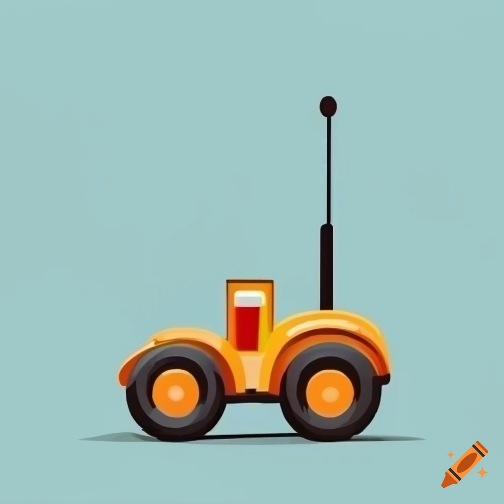 Minimalistic vector art of a cute tractor on Craiyon