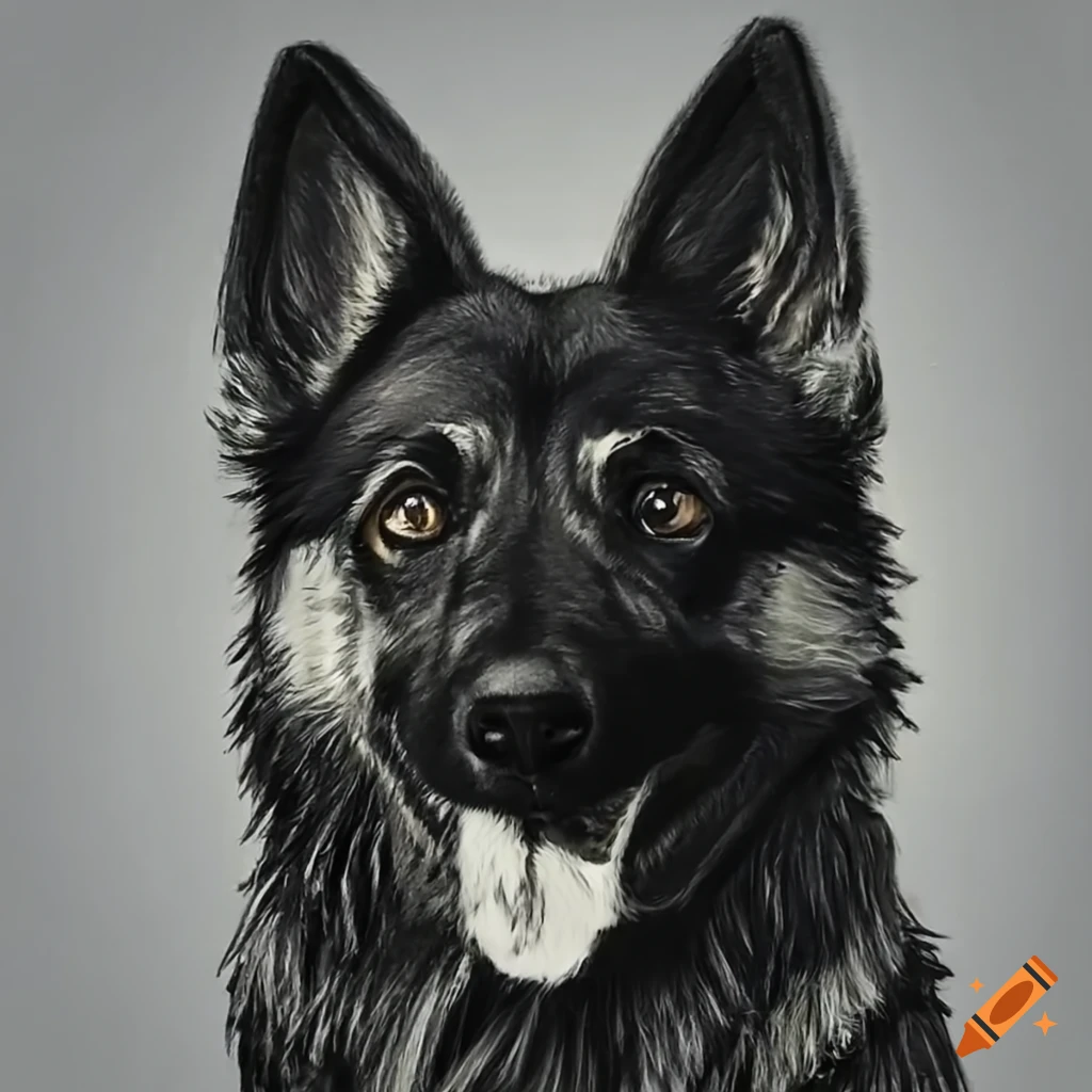 Loyal and intelligent shepherd dog on Craiyon