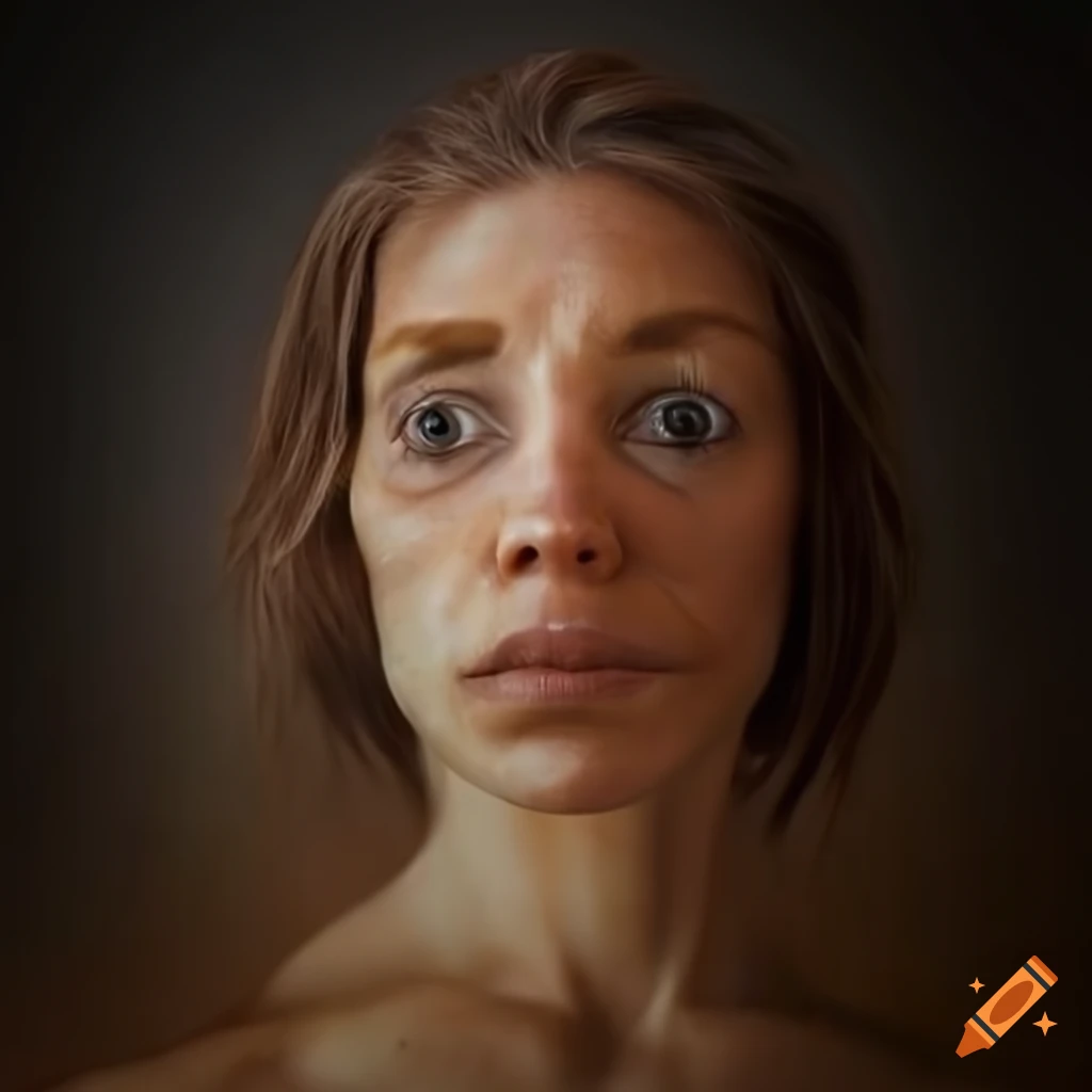 Emotional sculpture of a woman on Craiyon