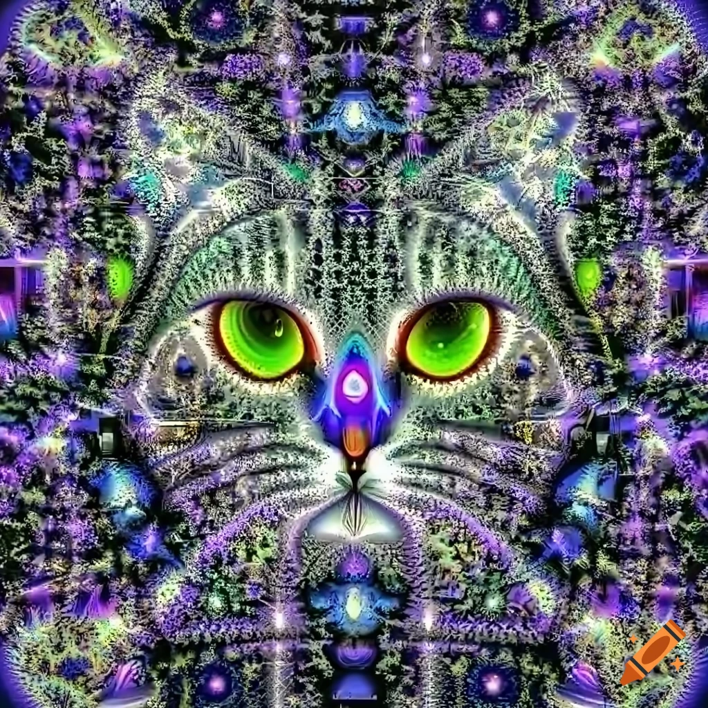 Mandala third eye cat on Craiyon