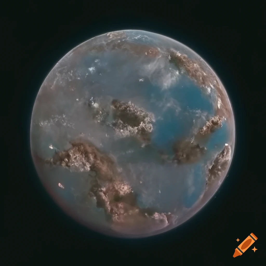 Detailed photograph of a desert planet at night on Craiyon