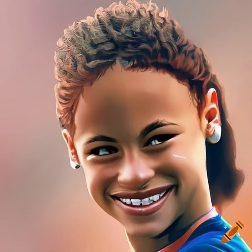 Neymar jr depicted as a female
