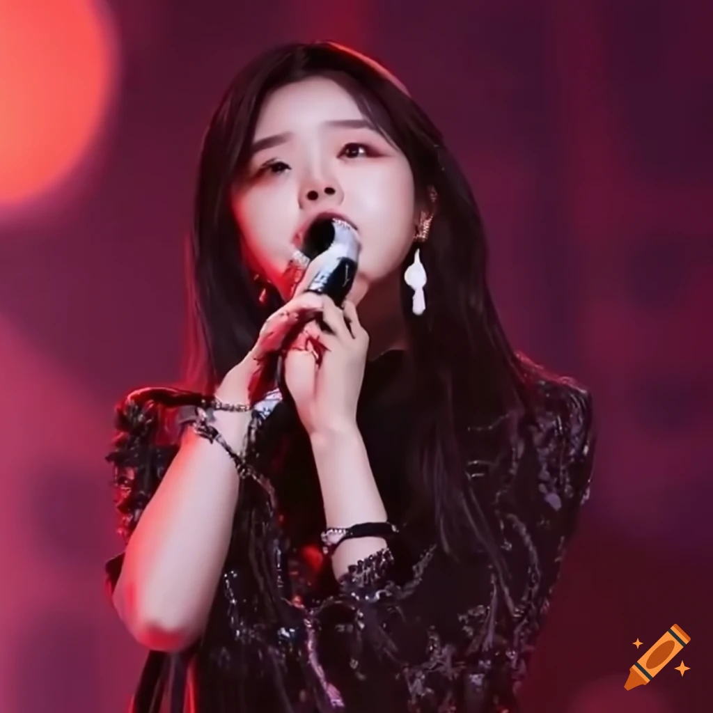 Jihyo performing on stage