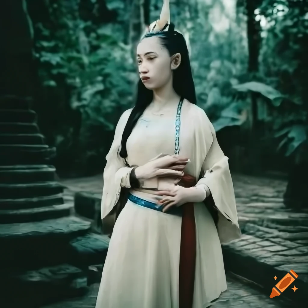 Detailed portrait of a pale woman in ancient fighter garb on Craiyon