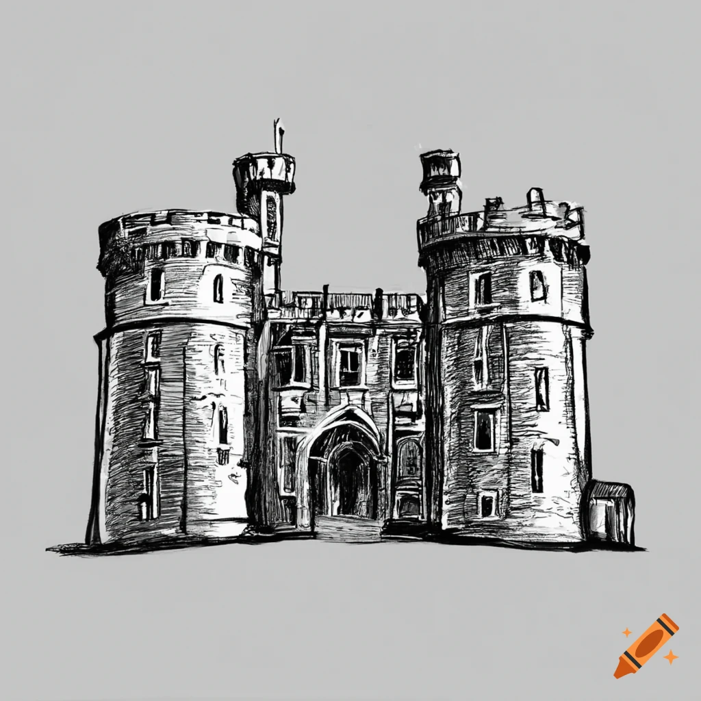 Line sketch of windsor castle