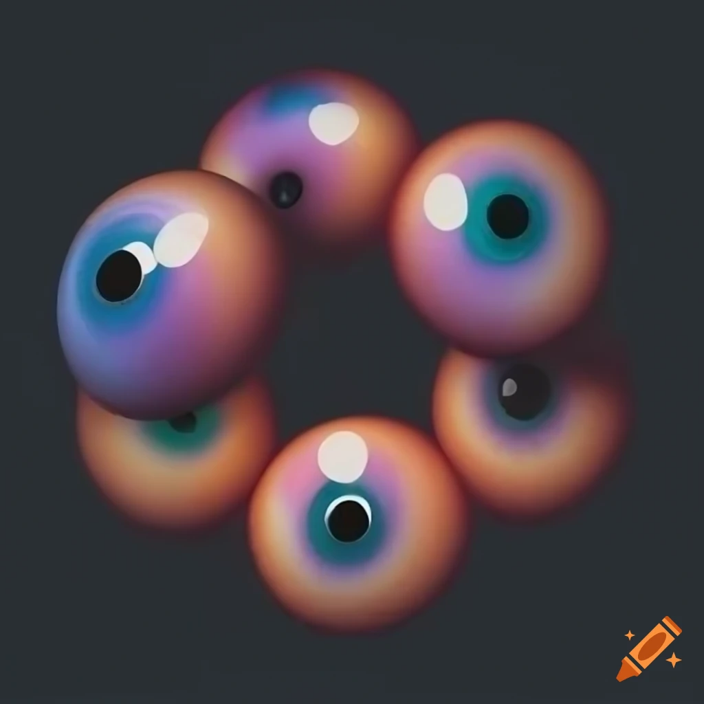 Abstract artwork of multiple eyes on Craiyon
