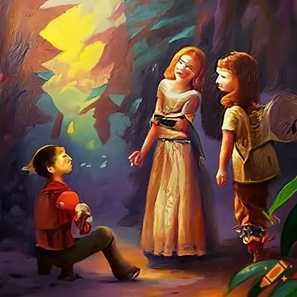 Role-playing adventures illustration on Craiyon