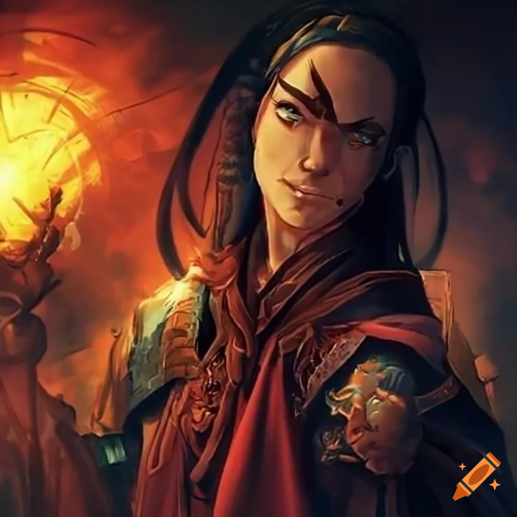 Illustration of a character with superpowers